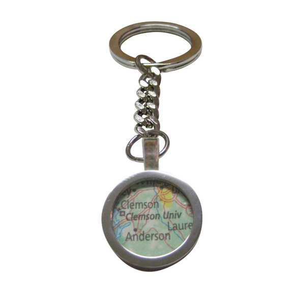 Kiola Designs | Accessories | Clemson University Map Key Chain | Poshmark